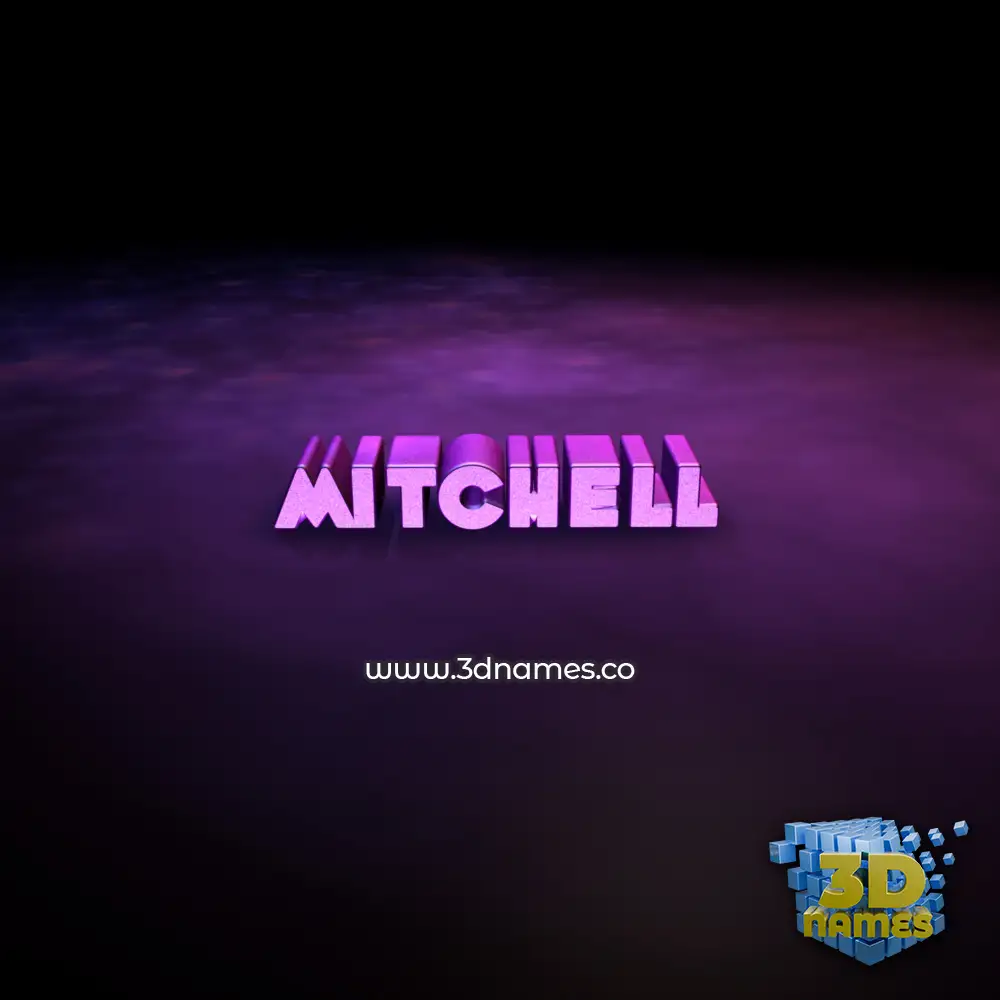 Big Purple 3D Name Wallpaper for "mitchell" | Custom Wallpaper | 3D Names