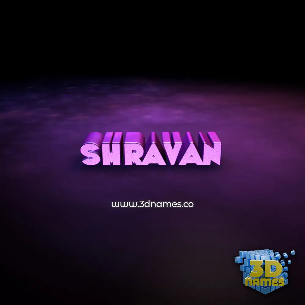 Preview of Big Purple 3D name for "shravan"