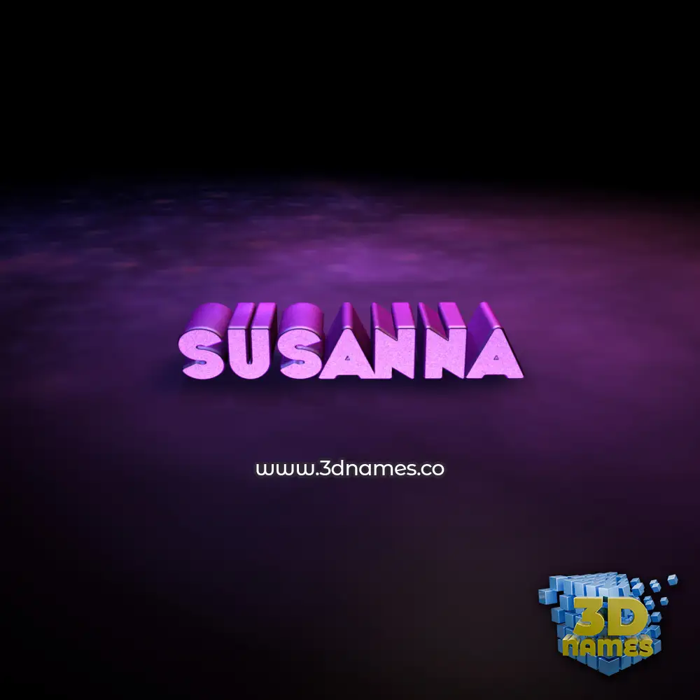 Big Purple 3D Name Wallpaper for "susanna" | Custom Wallpaper | 3D Names