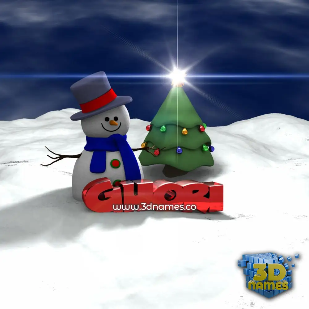 Happy Xmas 3D Name Wallpaper for "ghori" | Custom Wallpaper | 3D Names