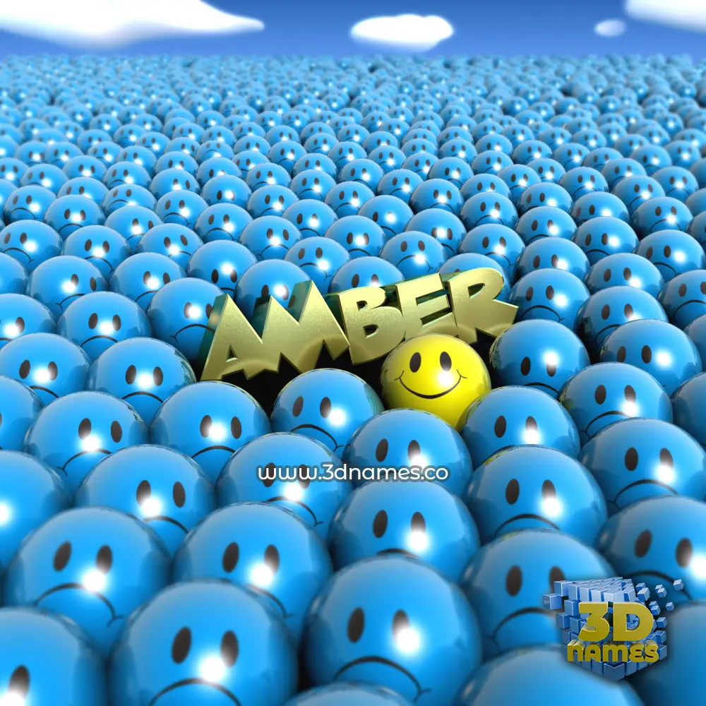 Preview of Special Smileys 3D name for "Amber"