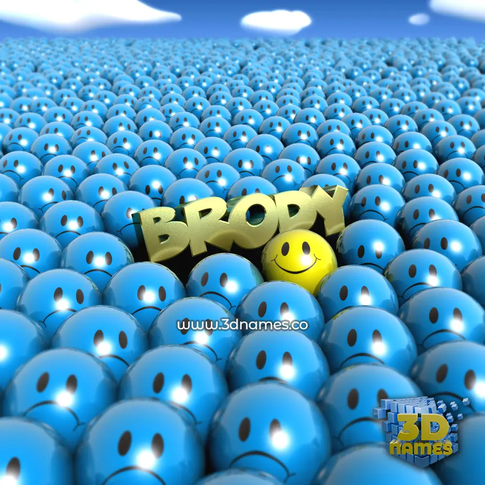 Special Smileys 3D Name Wallpaper for "brody" | Custom Wallpaper | 3D Names