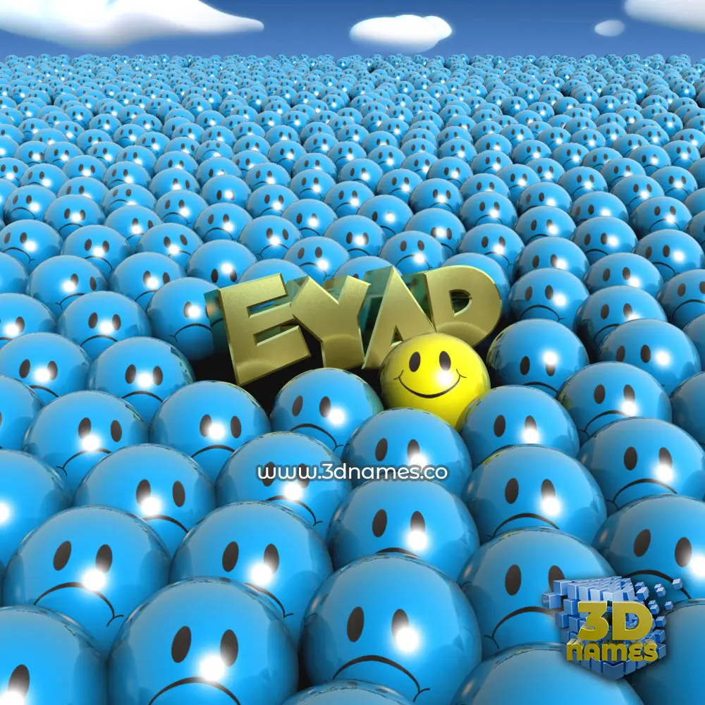 Special Smileys 3D Name Wallpaper for "eyad" | Custom Wallpaper | 3D Names
