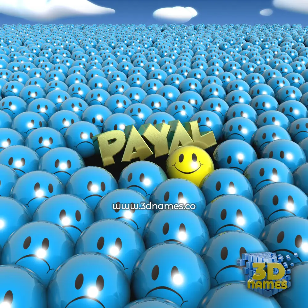 Special Smileys 3D Name Wallpaper for "payal" | Custom Wallpaper | 3D Names