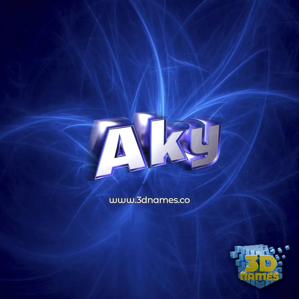 Plasma 3D Name Wallpaper for "aky" | Custom Wallpaper | 3D Names