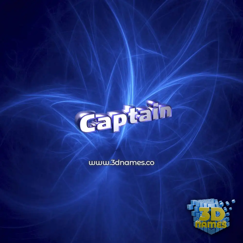Plasma 3D Name Wallpaper for "captain" | Custom Wallpaper | 3D Names