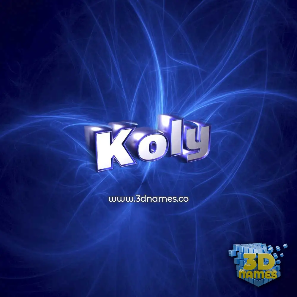 Plasma 3D Name Wallpaper for "koly" | Custom Wallpaper | 3D Names
