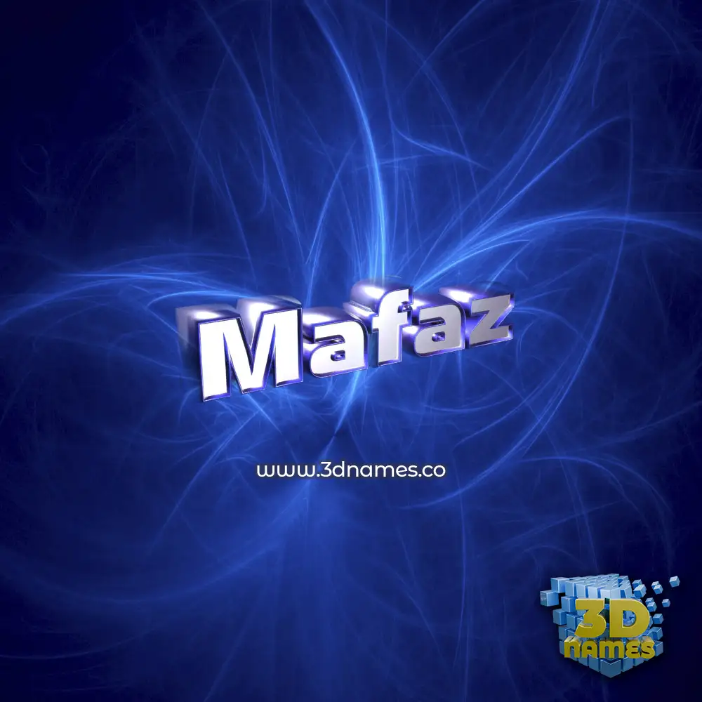 Plasma 3D Name Wallpaper for "mafaz" | Custom Wallpaper | 3D Names