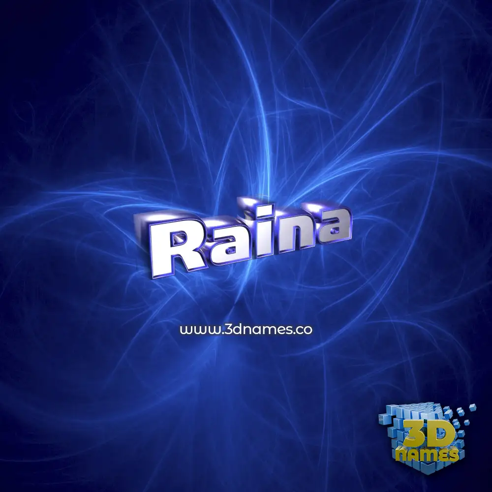Plasma 3D Name Wallpaper for "raina" | Custom Wallpaper | 3D Names
