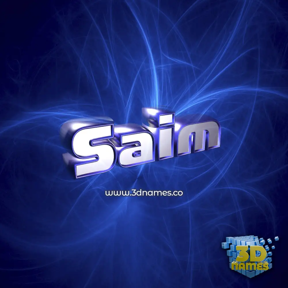 Plasma 3D Name Wallpaper for "saim" | Custom Wallpaper | 3D Names