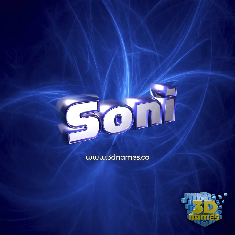 Plasma 3D Name Wallpaper for "soni" | Custom Wallpaper | 3D Names