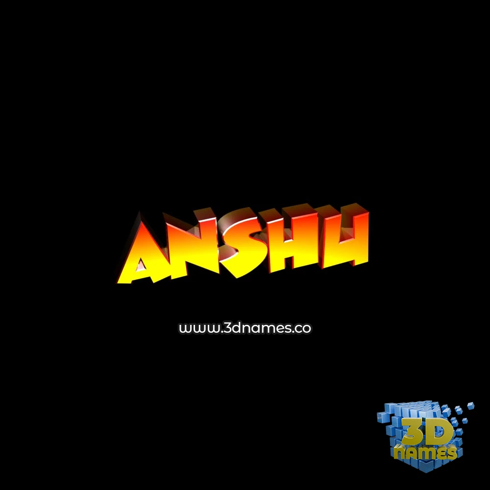 Black Background 3D Name Wallpaper for "anshu" | Custom Wallpaper | 3D ...