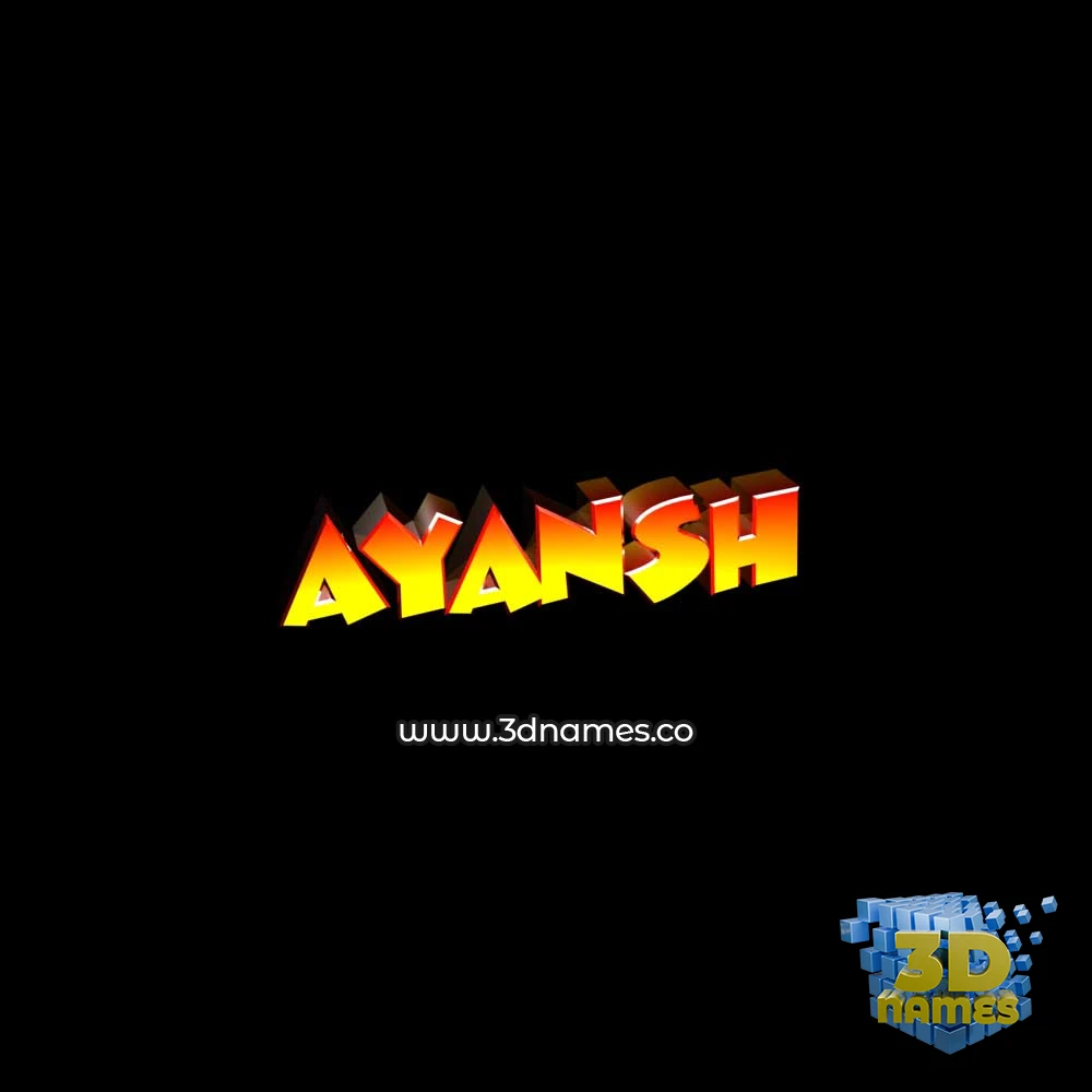 Black Background 3D Name Wallpaper for "ayansh" | Custom Wallpaper | 3D ...