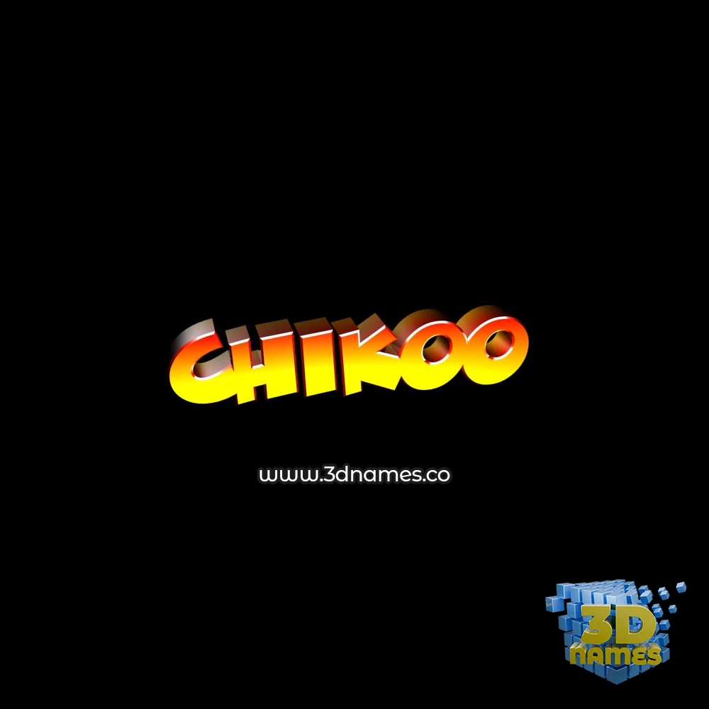 Black Background 3D Name Wallpaper for "chikoo" | Custom Wallpaper | 3D ...