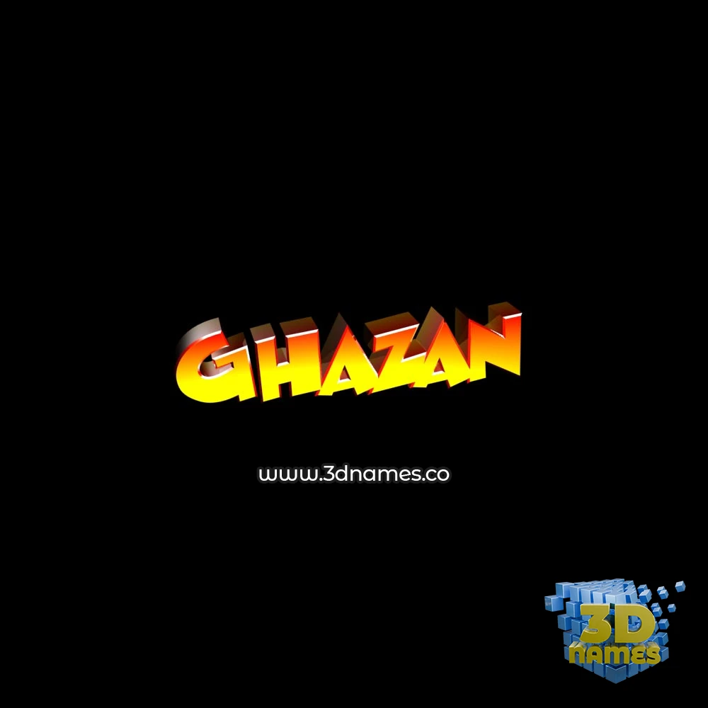 Black Background 3D Name Wallpaper for "ghazan" | Custom Wallpaper | 3D ...