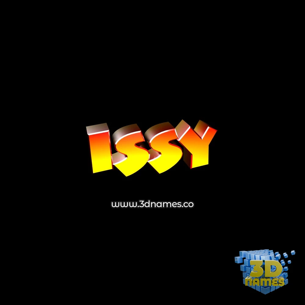 Black Background 3D Name Wallpaper for "issy" | Custom Wallpaper | 3D Names