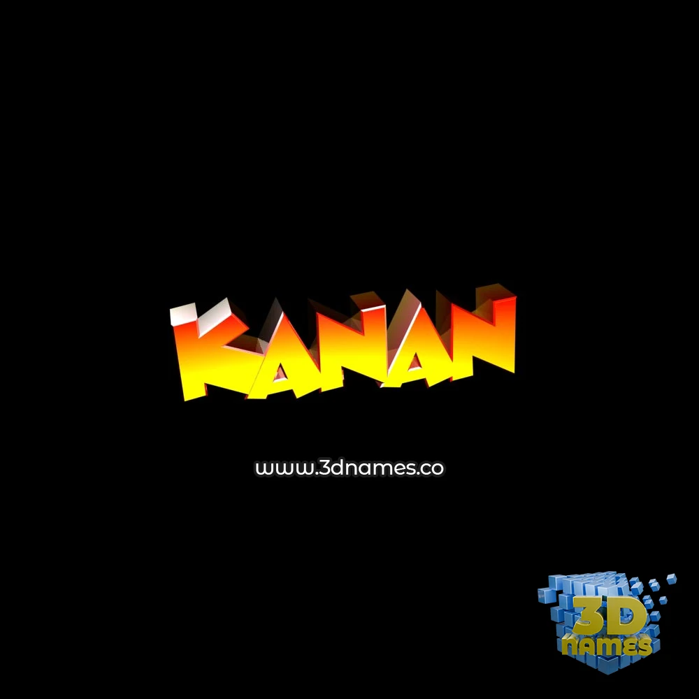 Black Background 3D Name Wallpaper for "kanan" | Custom Wallpaper | 3D ...