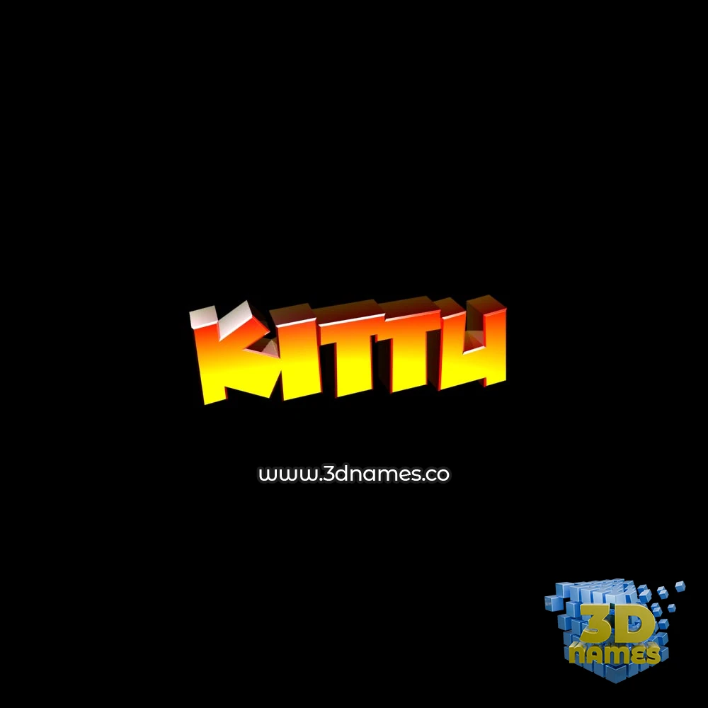 Black Background 3D Name Wallpaper for "kittu" | Custom Wallpaper | 3D Names