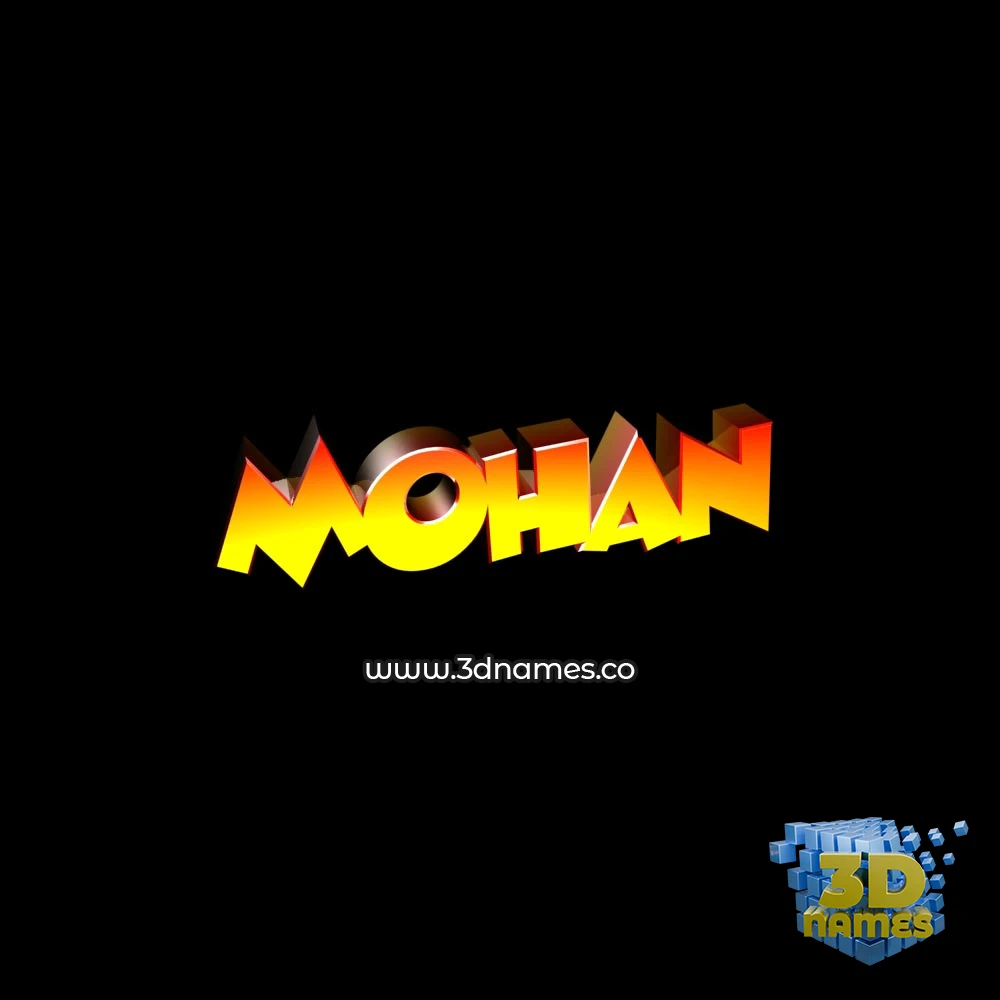 Black Background 3D Name Wallpaper for "mohan" | Custom Wallpaper | 3D ...