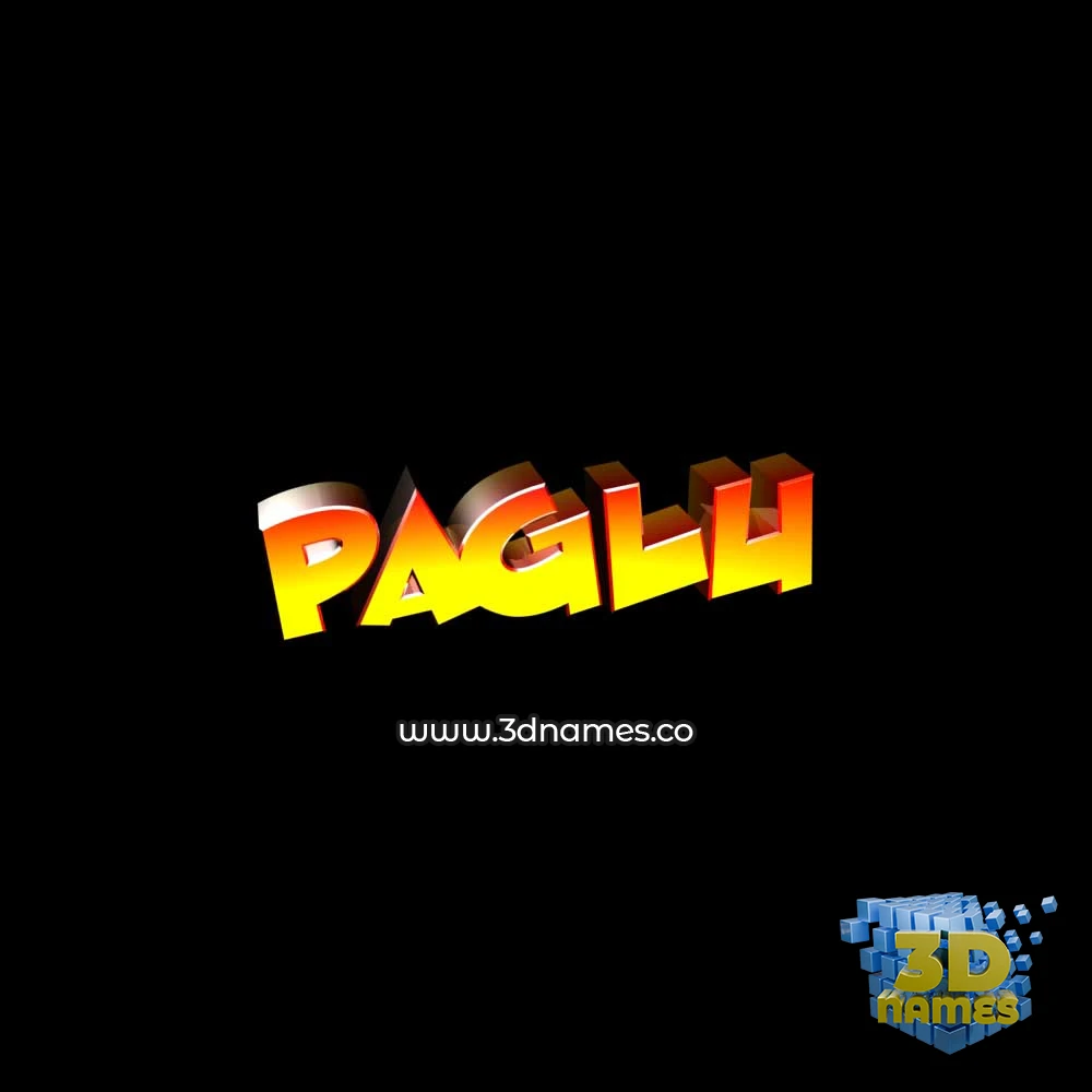 Black Background 3D Name Wallpaper for "paglu" | Custom Wallpaper | 3D ...