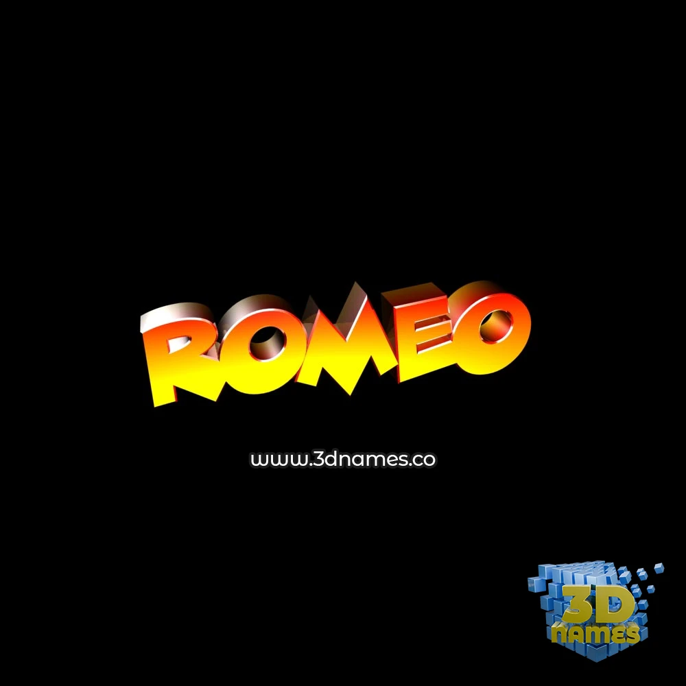 Black Background 3D Name Wallpaper for "romeo" | Custom Wallpaper | 3D ...