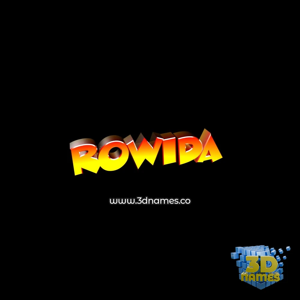 Preview of Black Background 3D name for "rowida"