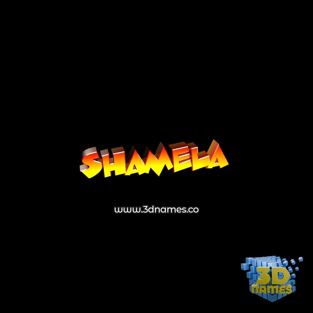 Black Background 3D Name Wallpaper for "shamela" | Custom Wallpaper ...