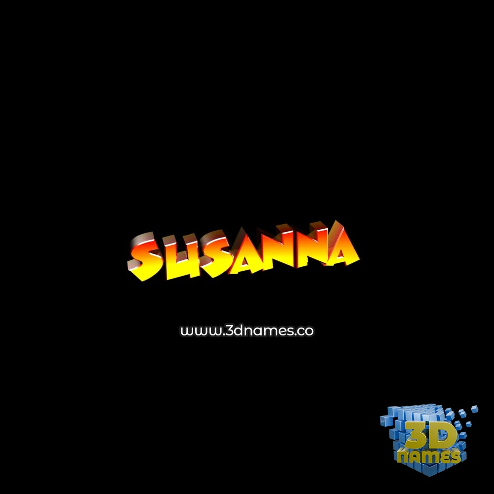 Preview of Black Background 3D name for "susanna"