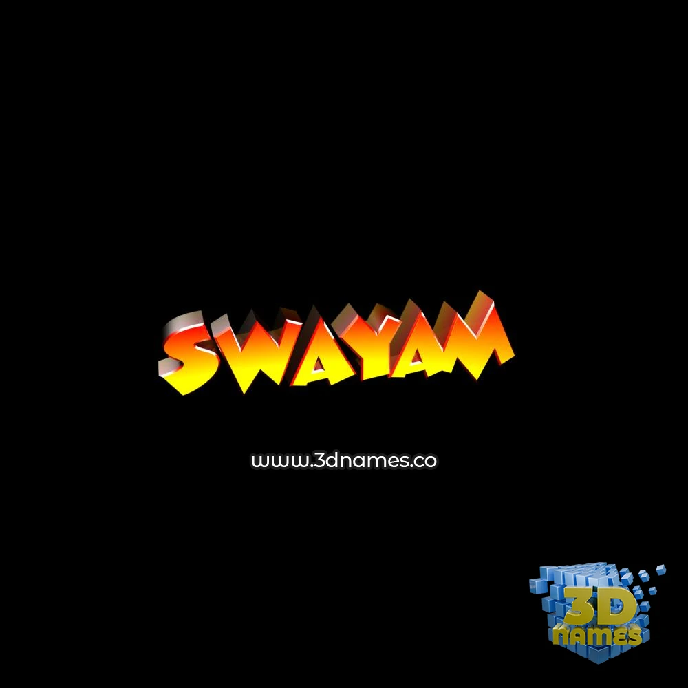 Black Background 3D Name Wallpaper for "swayam" | Custom Wallpaper | 3D ...