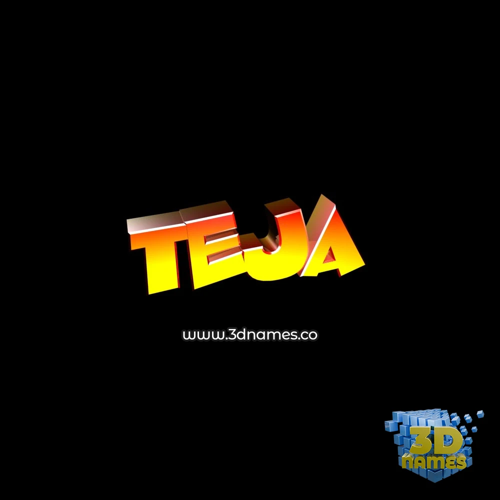 Preview Black Background name for "teja"