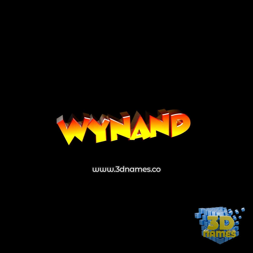 Black Background 3D Name Wallpaper for "wynand" | Custom Wallpaper | 3D ...