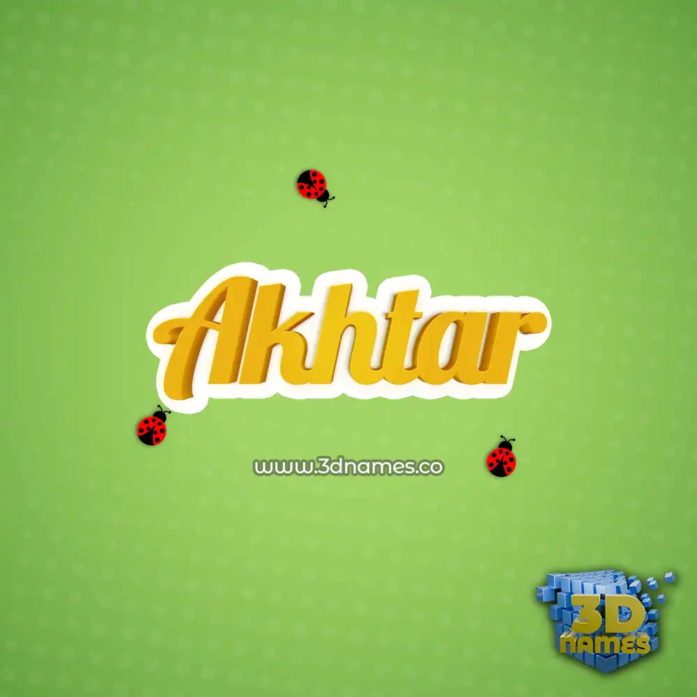 Ladybugs 3D Name Wallpaper for "akhtar" | Custom Wallpaper | 3D Names