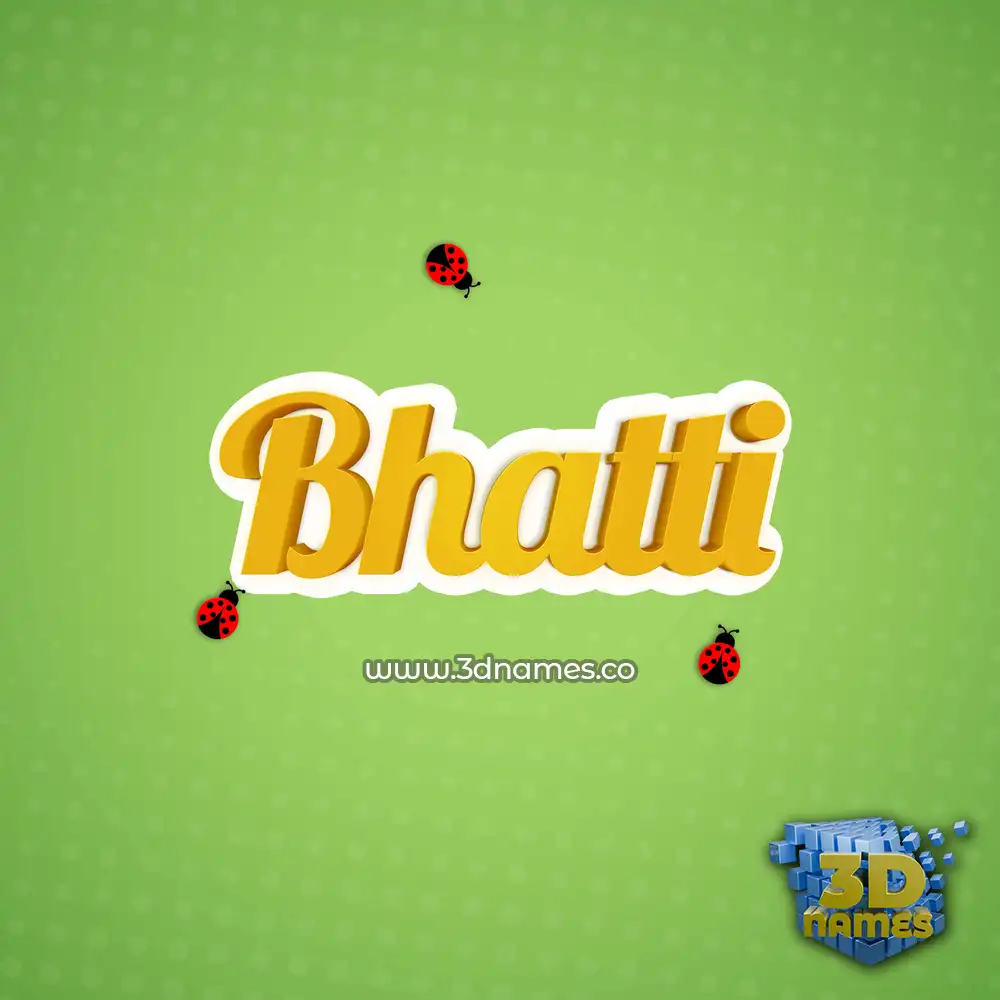 Ladybugs 3D Name Wallpaper for "bhatti" | Custom Wallpaper | 3D Names