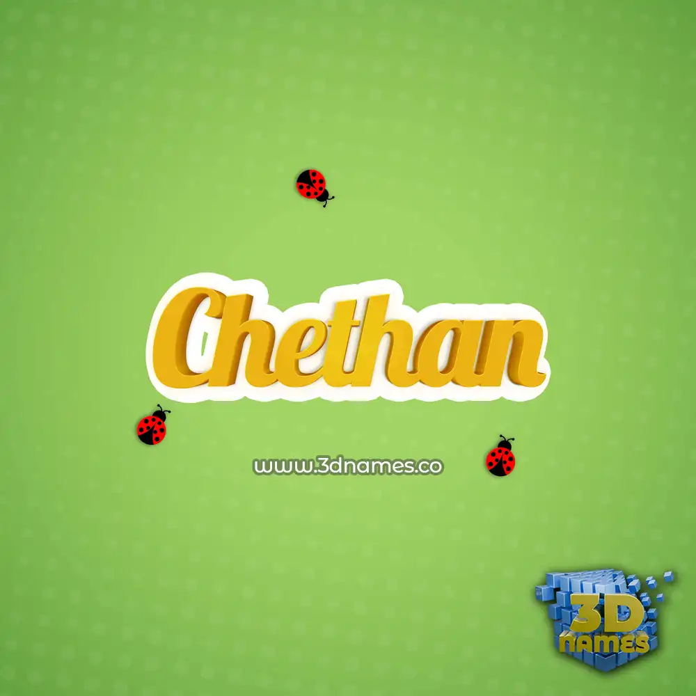 Ladybugs 3D Name Wallpaper for "chethan" | Custom Wallpaper | 3D Names