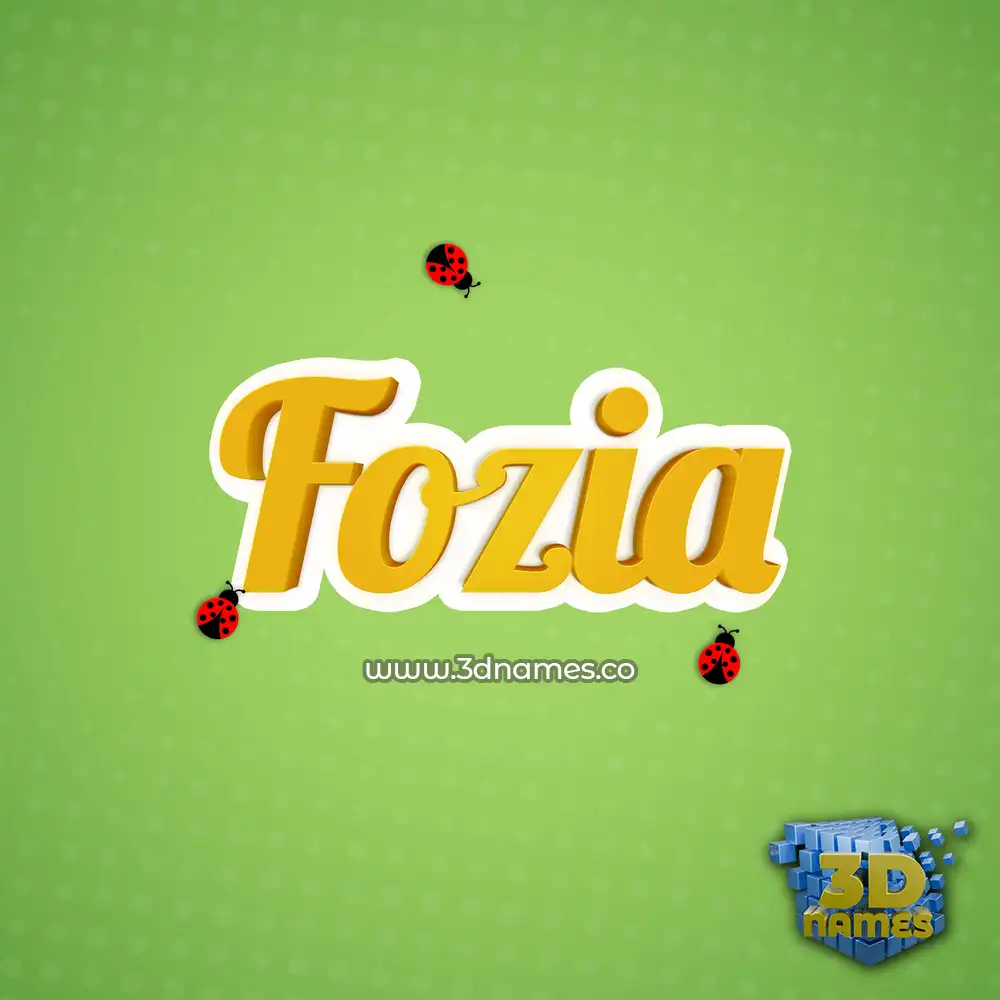 Ladybugs 3D Name Wallpaper for "fozia" | Custom Wallpaper | 3D Names