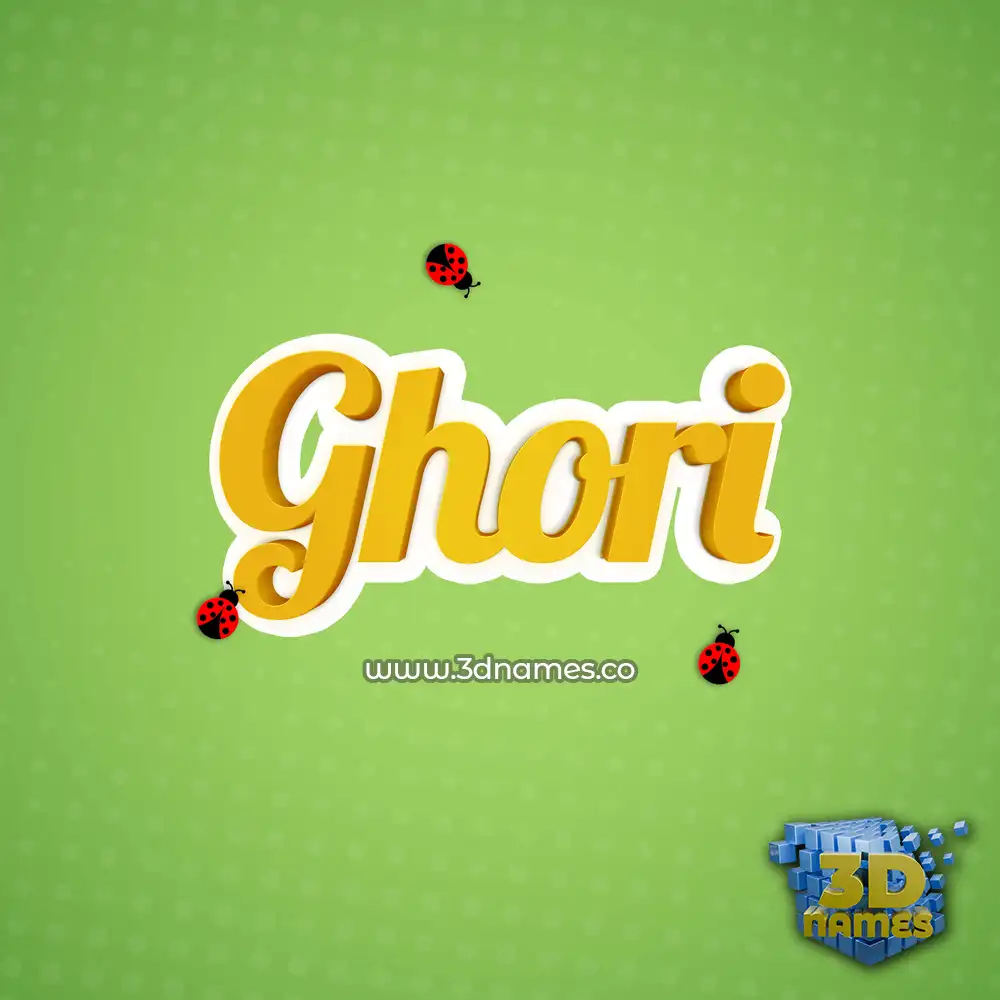 Ladybugs 3D Name Wallpaper for "ghori" | Custom Wallpaper | 3D Names