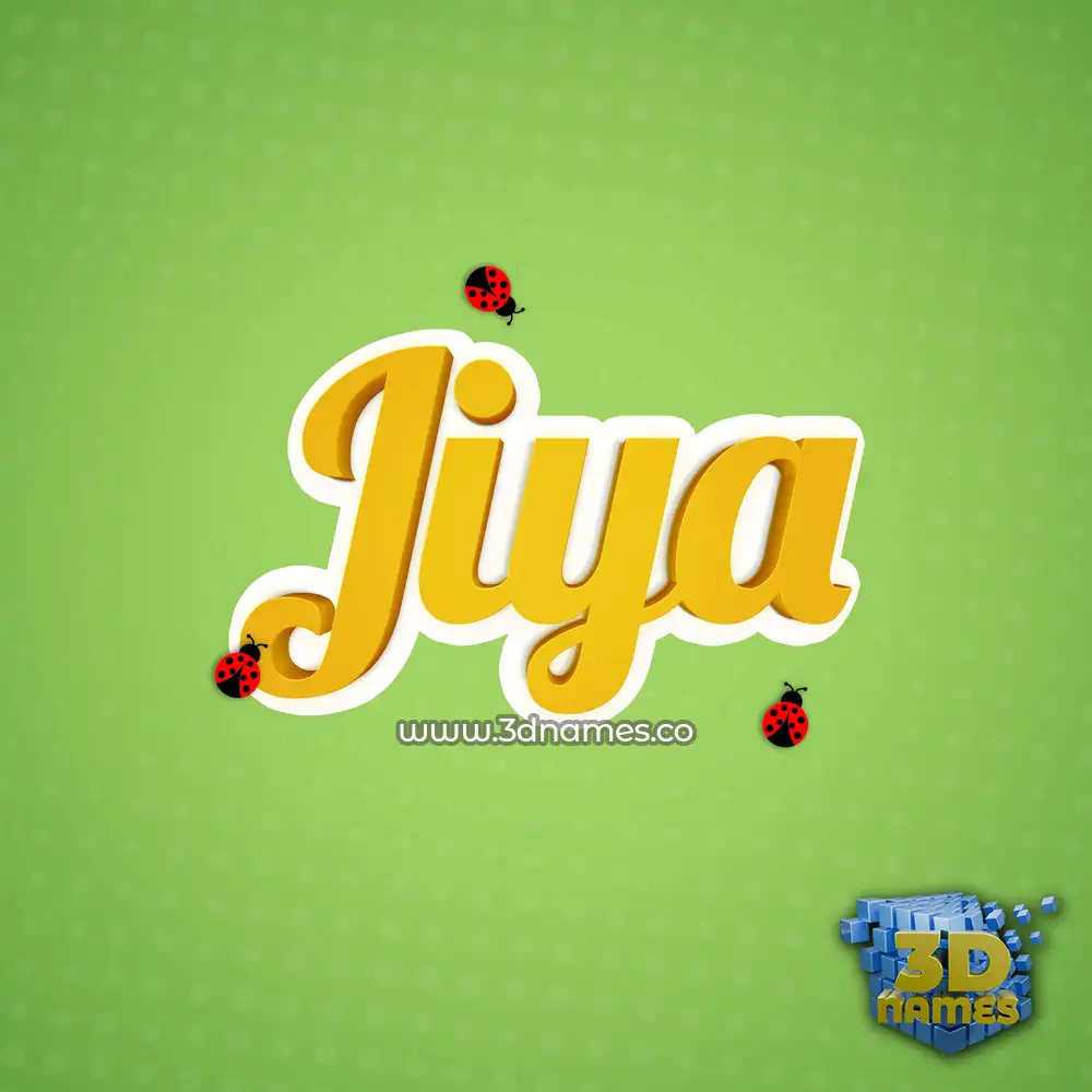 Ladybugs 3D Name Wallpaper for "jiya" | Custom Wallpaper | 3D Names