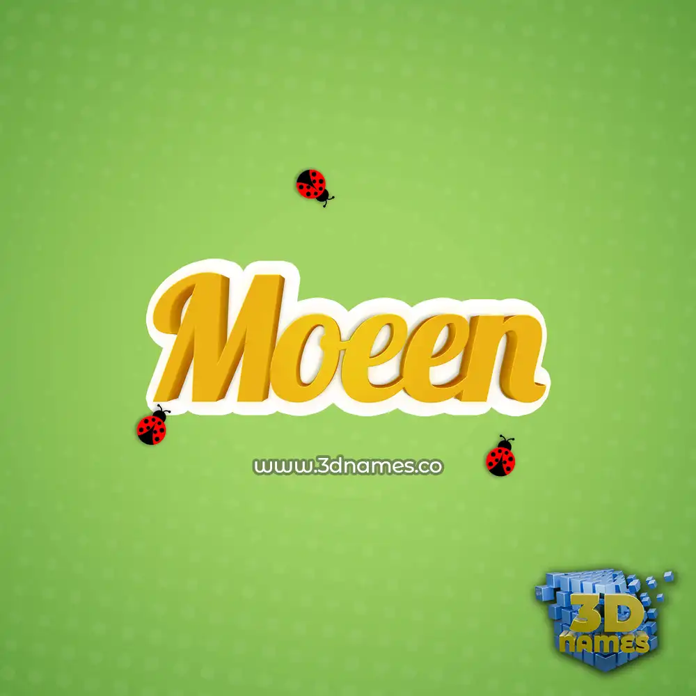 Ladybugs 3D Name Wallpaper for "moeen" | Custom Wallpaper | 3D Names