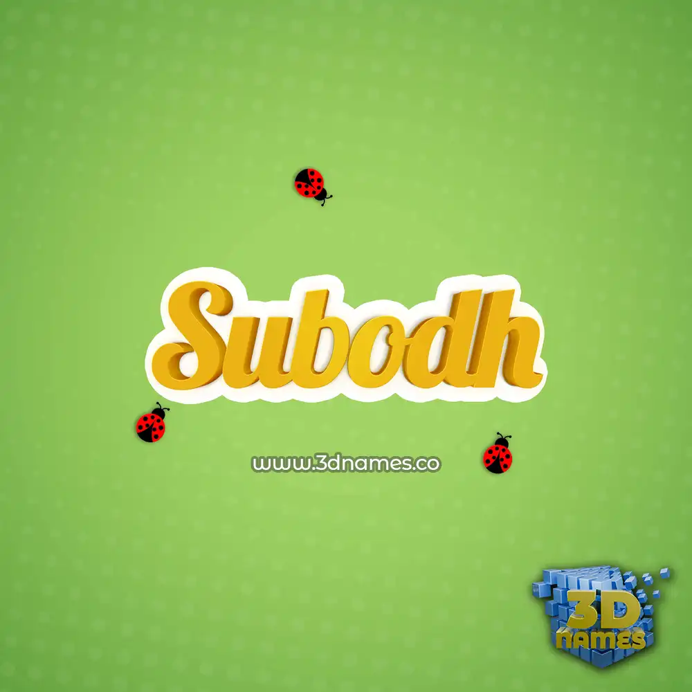 Preview of Ladybugs 3D name for "subodh"