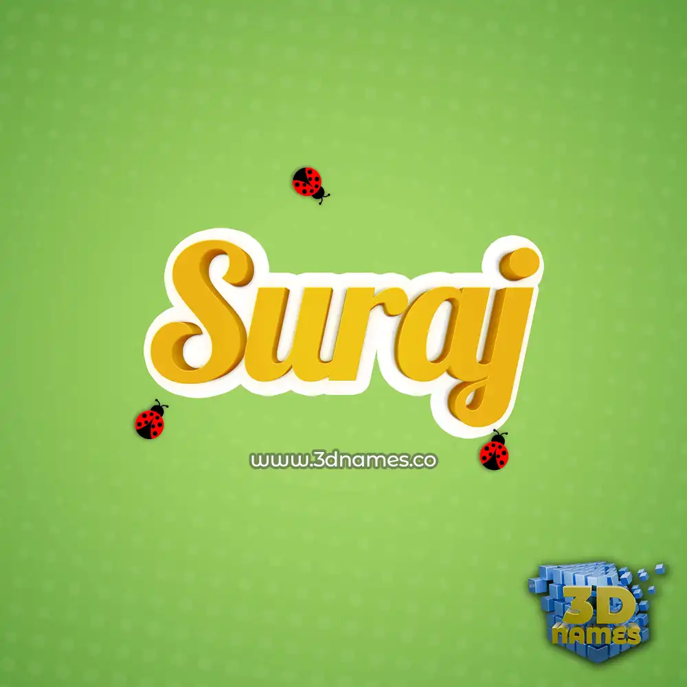 Ladybugs 3D Name Wallpaper for "suraj" | Custom Wallpaper | 3D Names