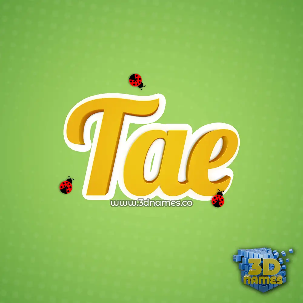 Ladybugs 3D Name Wallpaper for "tae" | Custom Wallpaper | 3D Names