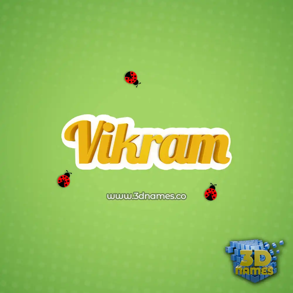 Ladybugs 3D Name Wallpaper for "vikram" | Custom Wallpaper | 3D Names