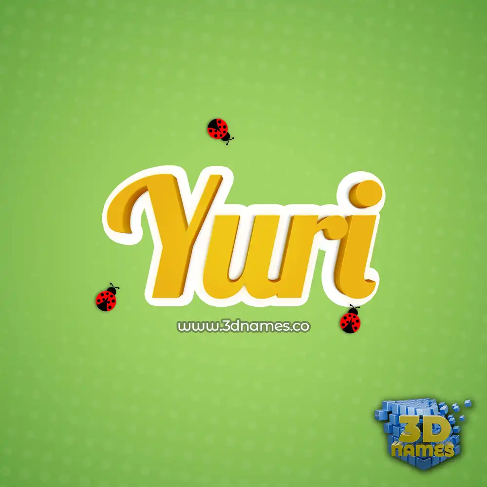 Ladybugs 3D Name Wallpaper for "yuri" | Custom Wallpaper | 3D Names