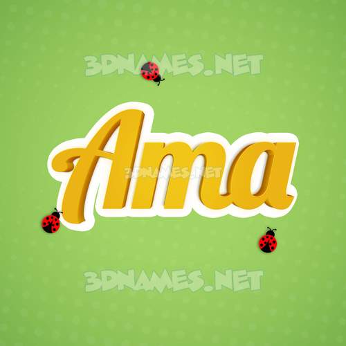 Preview of Ladybugs 3D name for "ama"