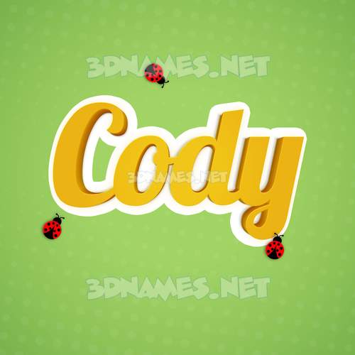 The Name Cody In Bubble Letters