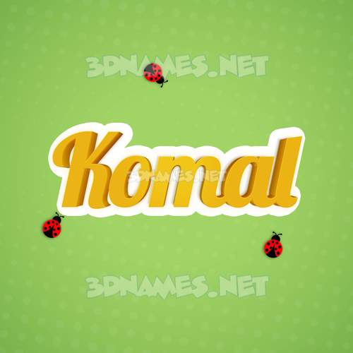 Komal Name Love Wallpaper
