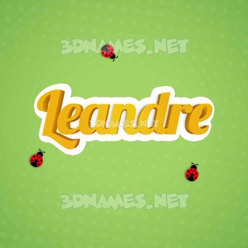 Preview of Ladybugs 3D name for "leandre"