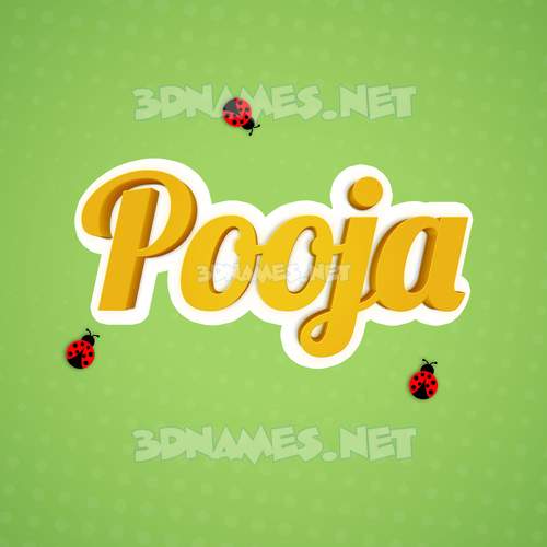 Pooja Name Logo