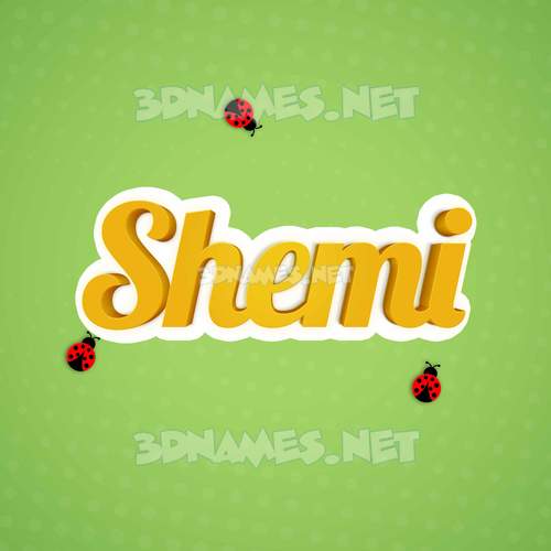 Preview of Ladybugs 3D name for "shemi"