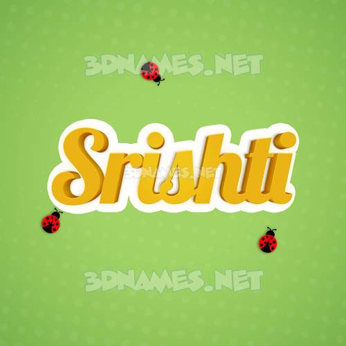 Preview of Ladybugs 3D name for "srishti"